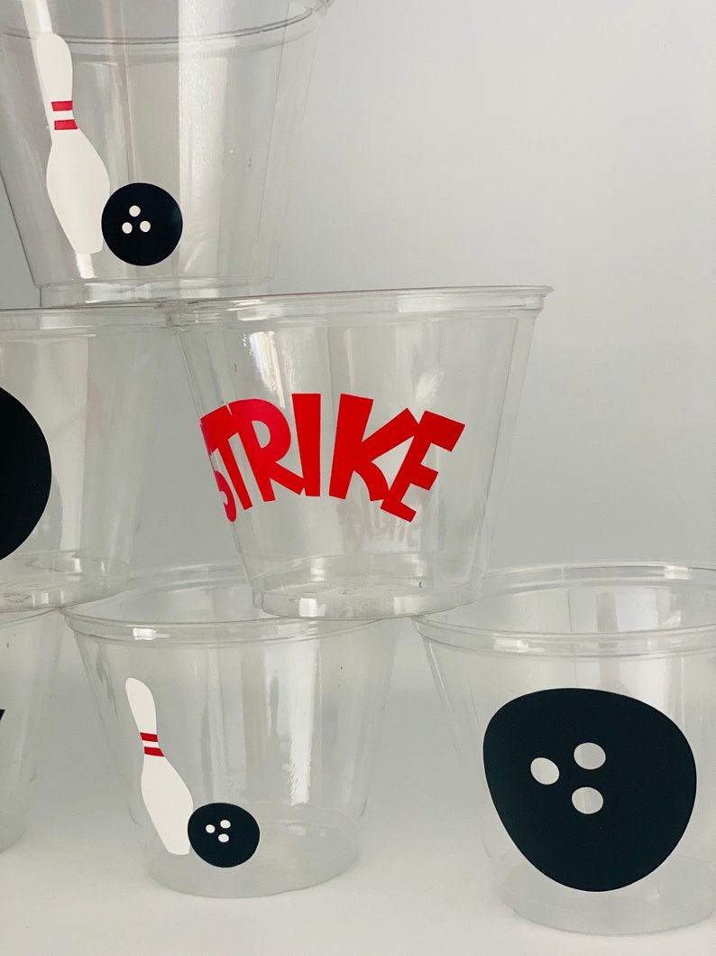Bowling Party Snack Cupsbowling Birthday Party Bowling - Etsy
