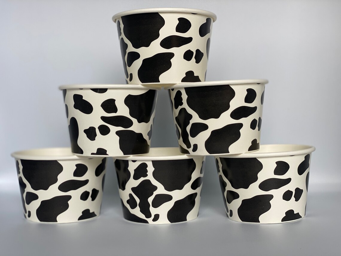 Cow Party Snack Cups Cow Birthday Party Snack Cups Farm - Etsy