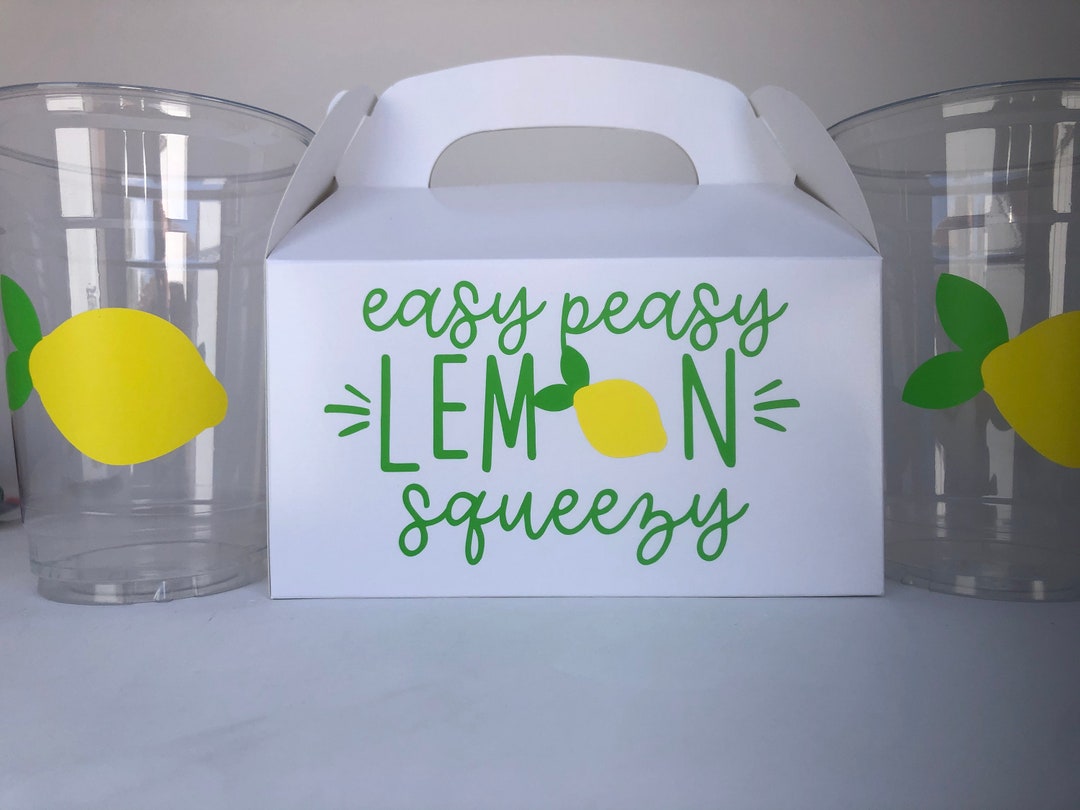 Lemon Party Favor Box, Lemon Birthday Party Favor, Lemon Party Supplies ...