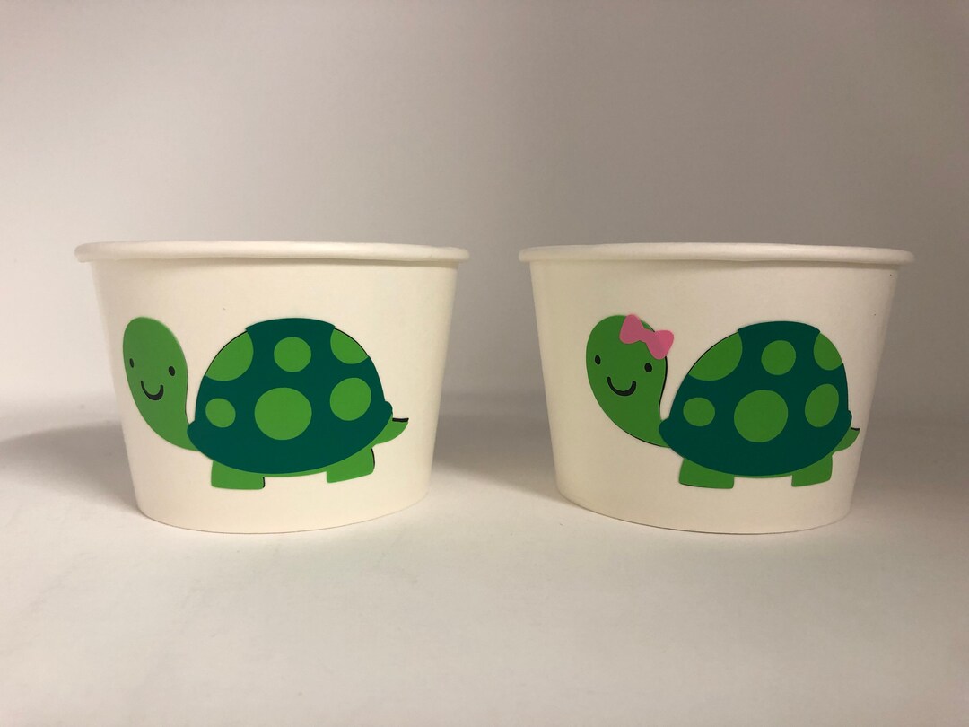 Turtle Party Cups, Turtle Birthday Party Cups, Turtle Baby Shower ...