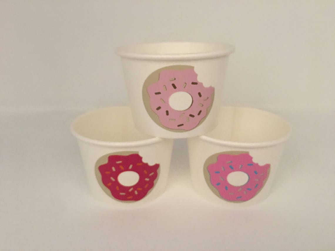 Donut Party Snack Cups Donut Party Cups Donut Birthday Party - Etsy