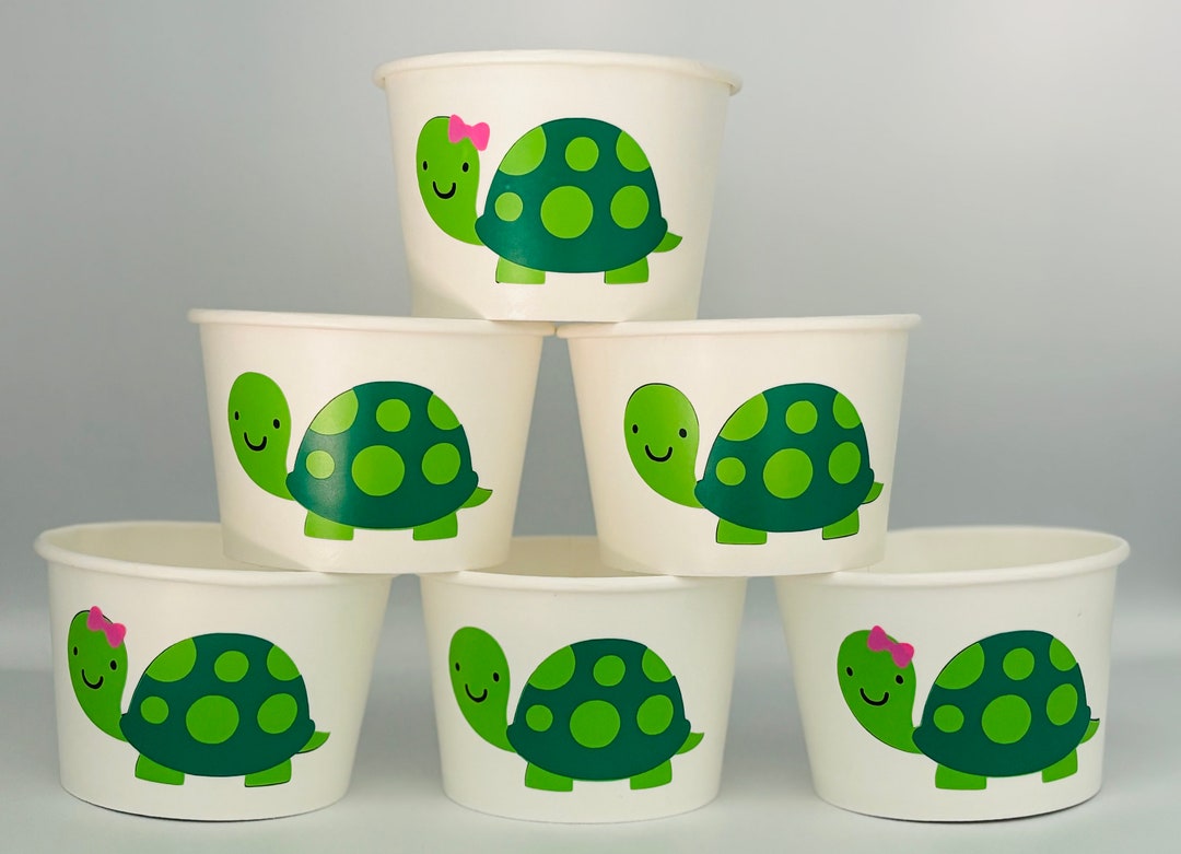 Turtle Party Cups, Turtle Birthday Party Cups, Turtle Baby Shower ...