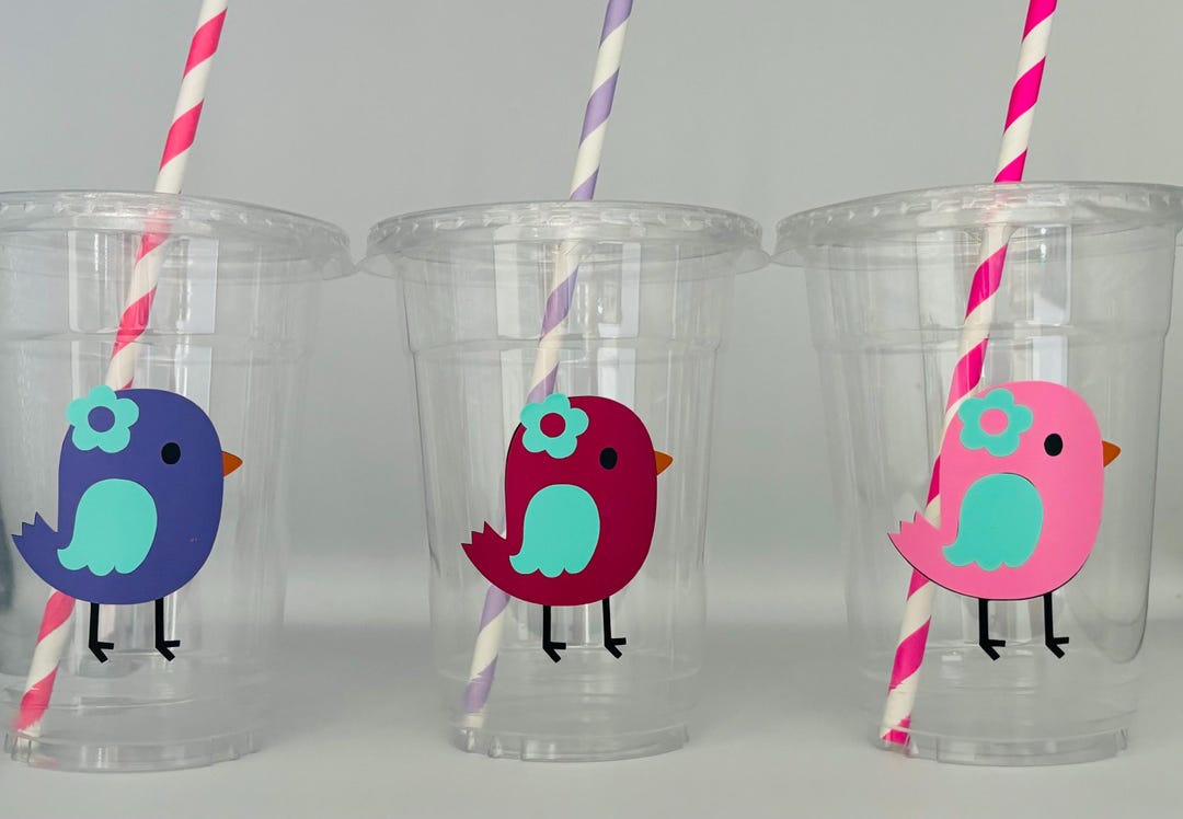 Bird Party Cups, Bird Birthday Party Cups, Bird Baby Shower Party Cups ...