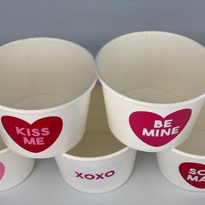 Valentine Party Snack Cups, Valentine Birthday Party Snack Cups ...