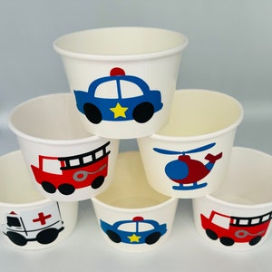 Emergency Party Cups, Emergency Vehicle Birthday Party, Cop Party Cups ...