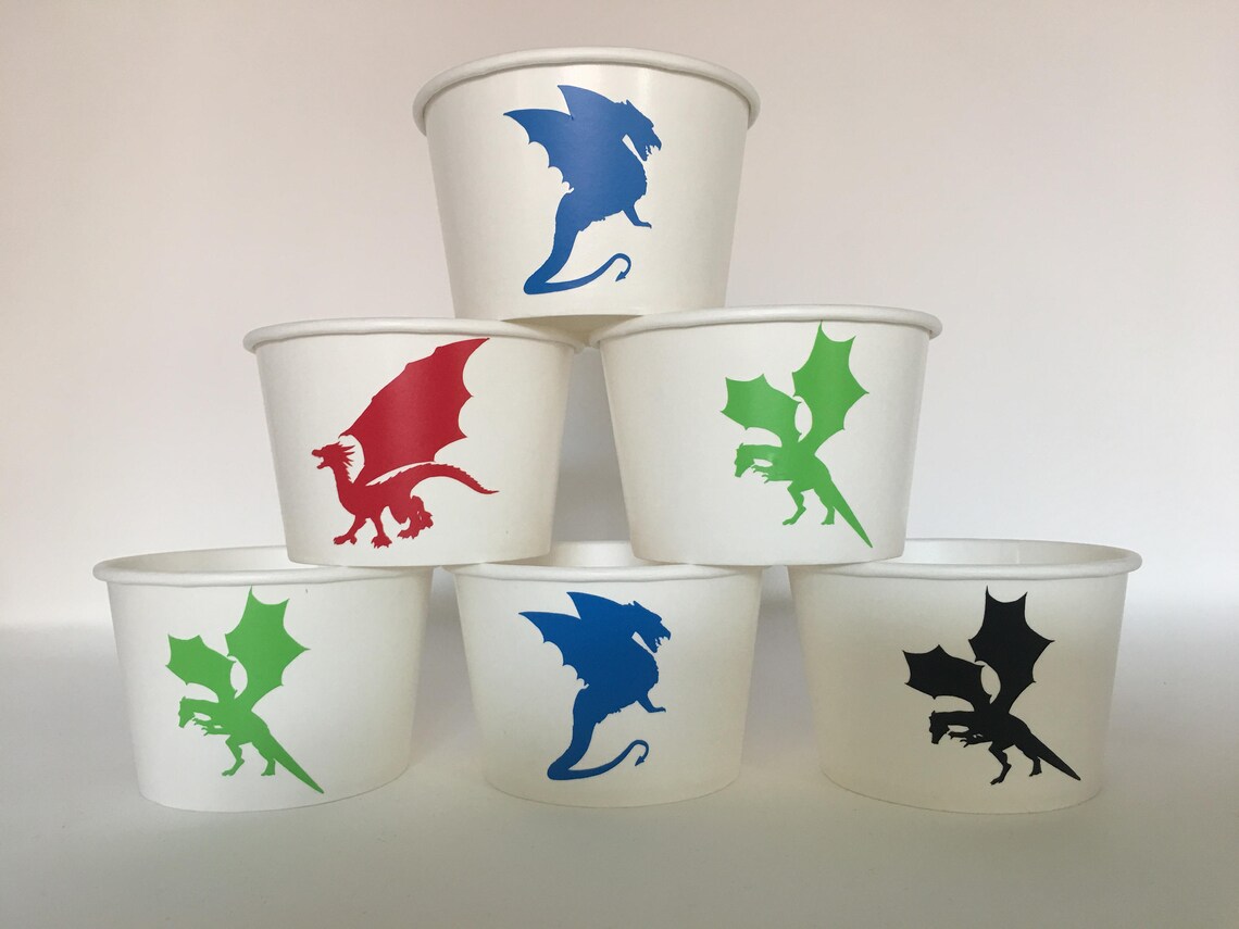 Dragon Party Snack Cups Dragon Birthday Party Snack Cups - Etsy