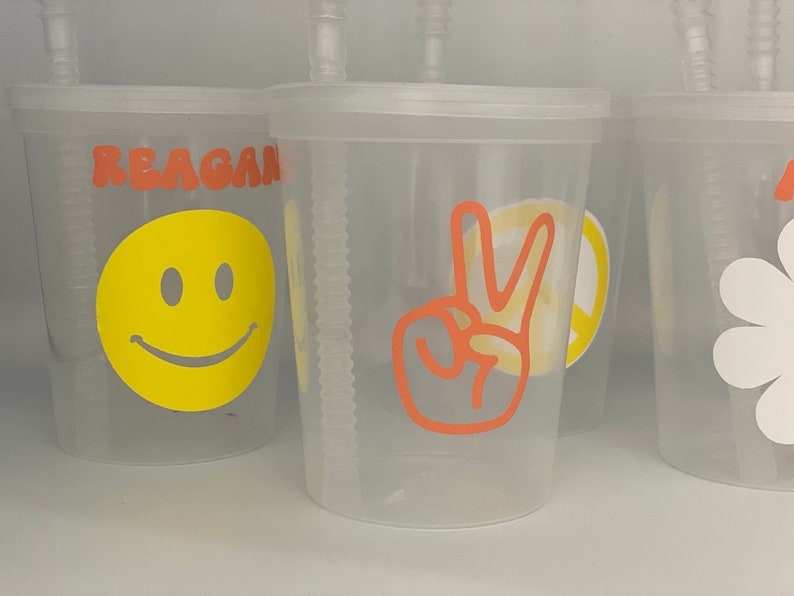 Groovy Party Favors Two Groovy Reusable Custom Cups Groovy - Etsy