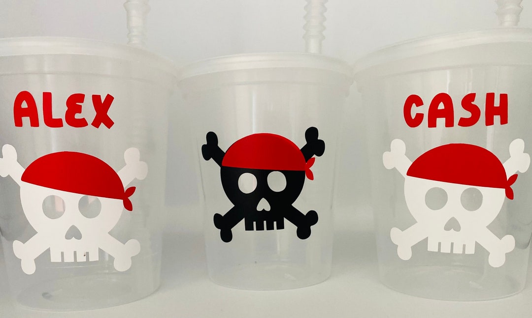 Pirate Party Cups, Pirate Birthday Cups, Pirate Baby Shower, Pirate ...