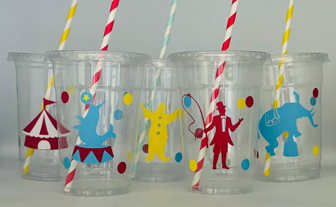 Circus Party Cups, Carnival Party Cups, Circus Birthday Party Cups ...