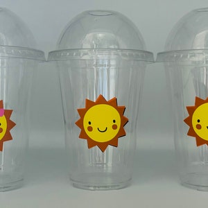 Sunshine Party Cups, Sunshine Birthday Party Cups, You Are My Sunshine ...