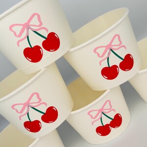 Cherry Party Cups, Cherry Birthday Cups, Cherry Baby Shower Cups ...