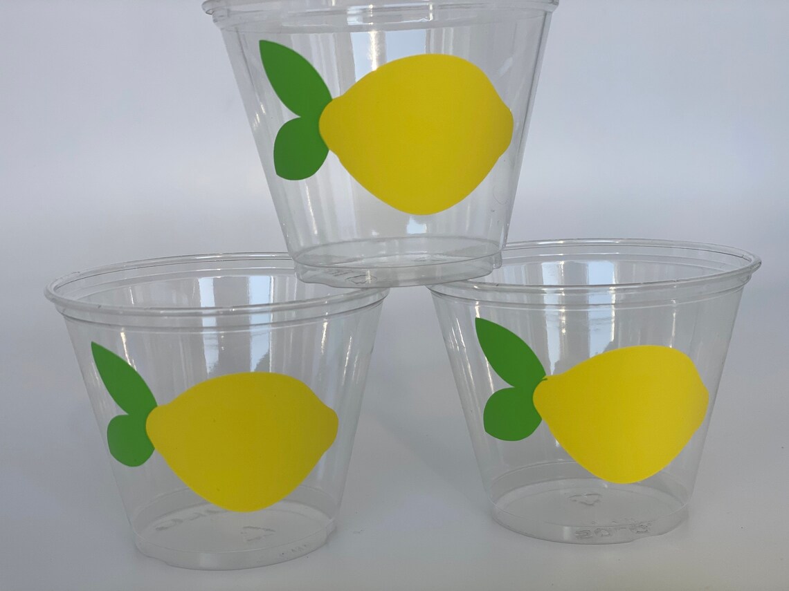 Lemon Party Cups Lemon Birthday Party Cups Lemon Party - Etsy
