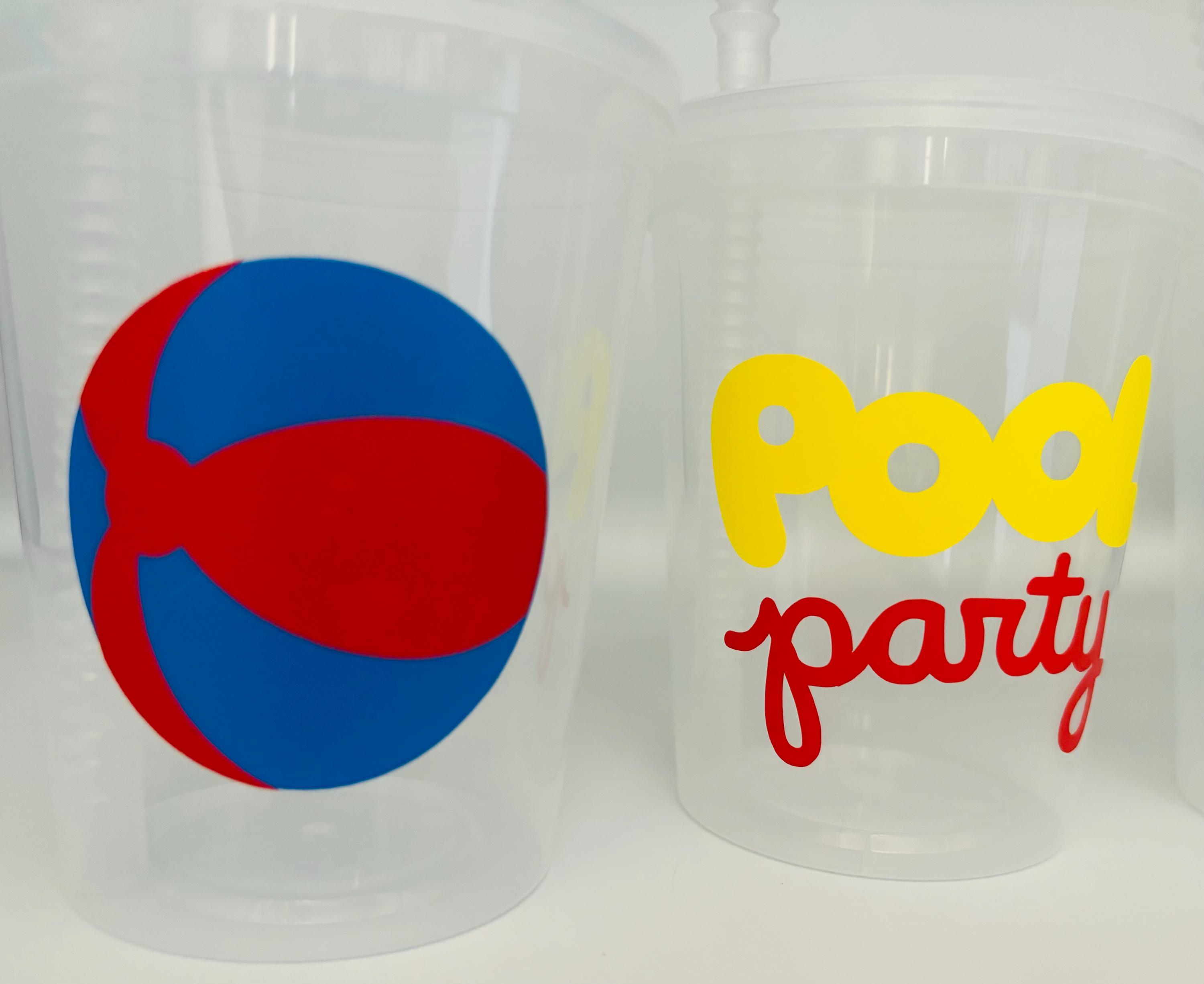 Pool Party Cups, Swimming Party Cups, Summer Party Cups, Pool Birthday ...