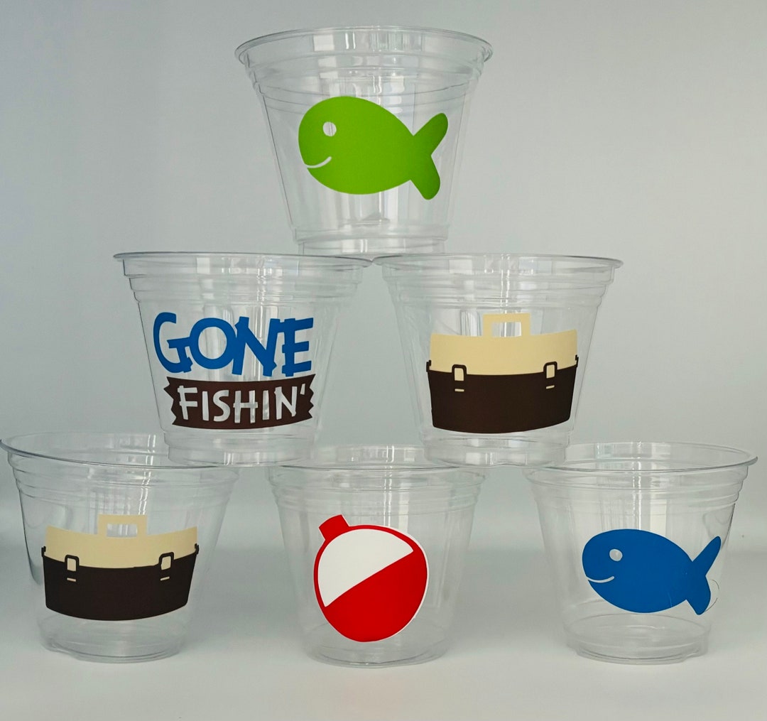 Fishing Party Cups, Fishing Birthday Party Cups, Fishing Party Supplies ...