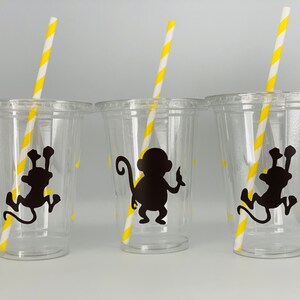 Monkey Party Cups, Monkey Birthday Party Cups, Monkey Baby Shower Cups ...