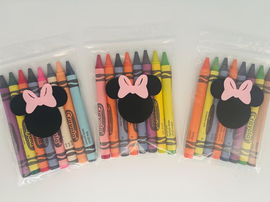 Minnie Mouse Party Favors, Minnie Mouse Crayon Set, Minnie Mouse ...