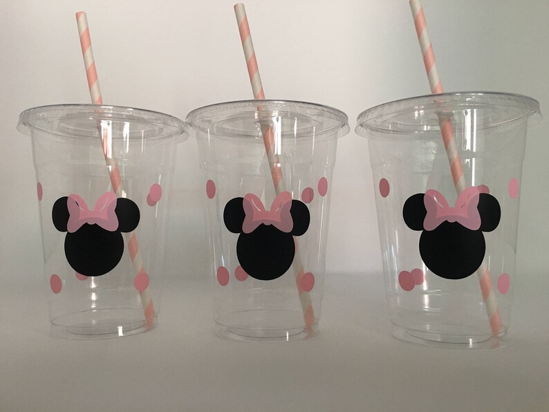 Minnie Mouse Party Cups light Pink Minnie Mouse Baby - Etsy