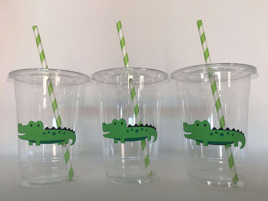 Alligator Party Cups Alligator Birthday Party Cups Alligator - Etsy