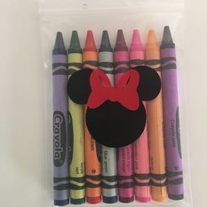 Minnie Mouse Party Favors Minnie Mouse Crayon Set Minnie - Etsy