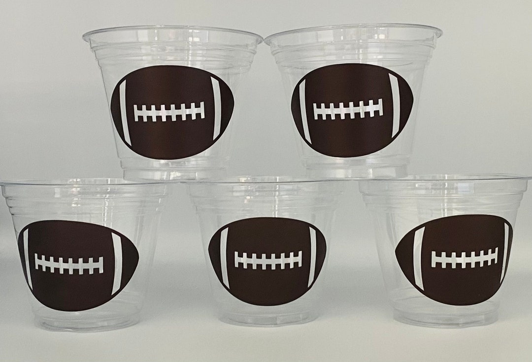 Football Party Cups, Football Birthday Party Cups, Super Bowl Party ...