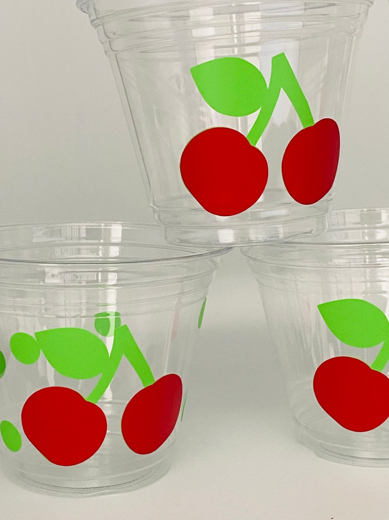 Cherry Party Cups, Cherry Birthday Cups, Cherry Baby Shower Cups ...