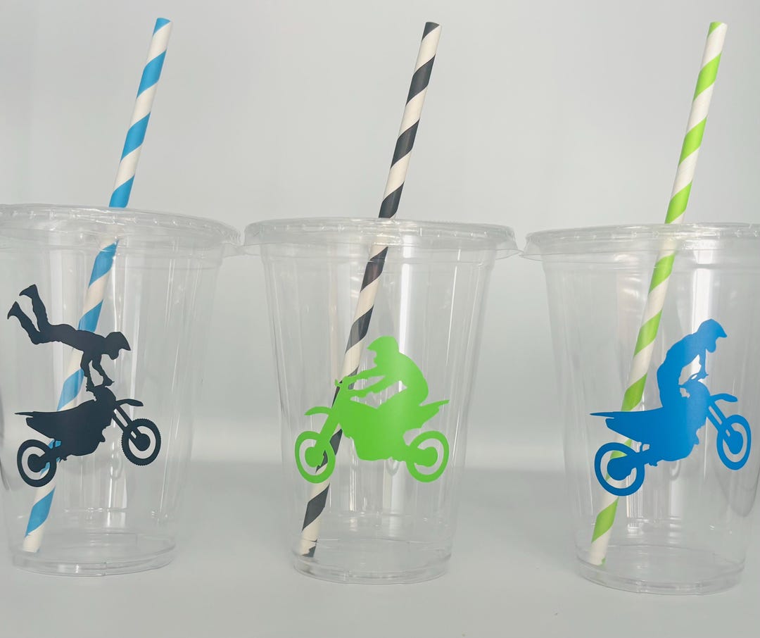Dirt Bike Party Cups, Motorcycle Party Cups, Motorcycle Birthday Party ...