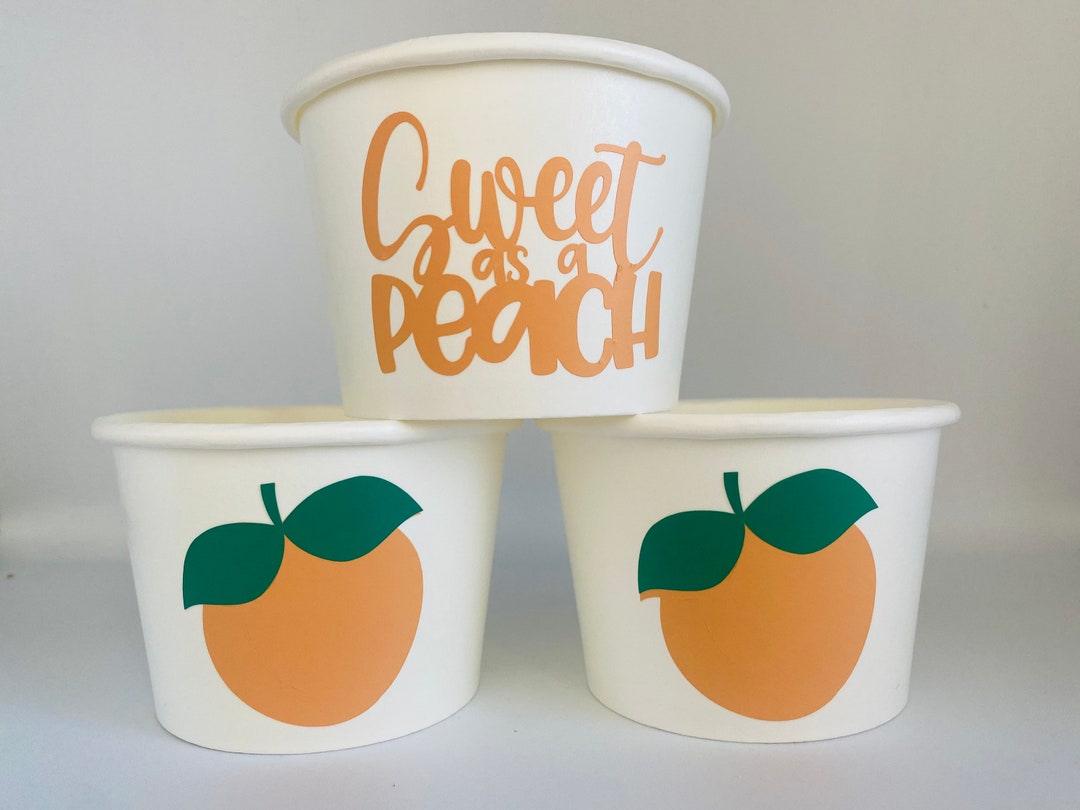 Peach Party Snack Cups, Peach Party Supplies, Sweet as a Peach Party ...