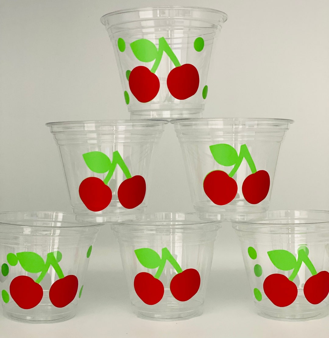 Cherry Party Cups, Cherry Birthday Cups, Cherry Baby Shower Cups ...