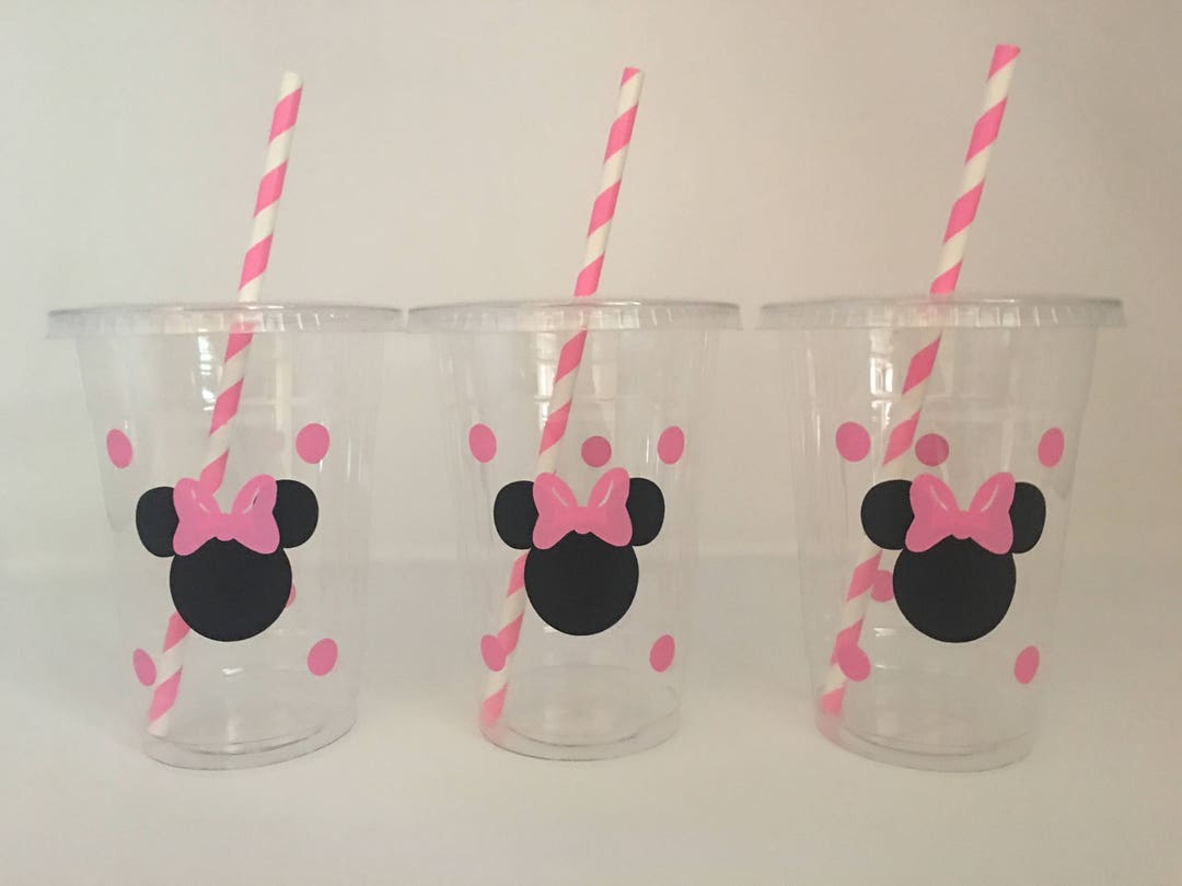 Minnie Mouse Party Cups, Minnie Mouse Birthday Cups, Minnie Mouse Baby ...