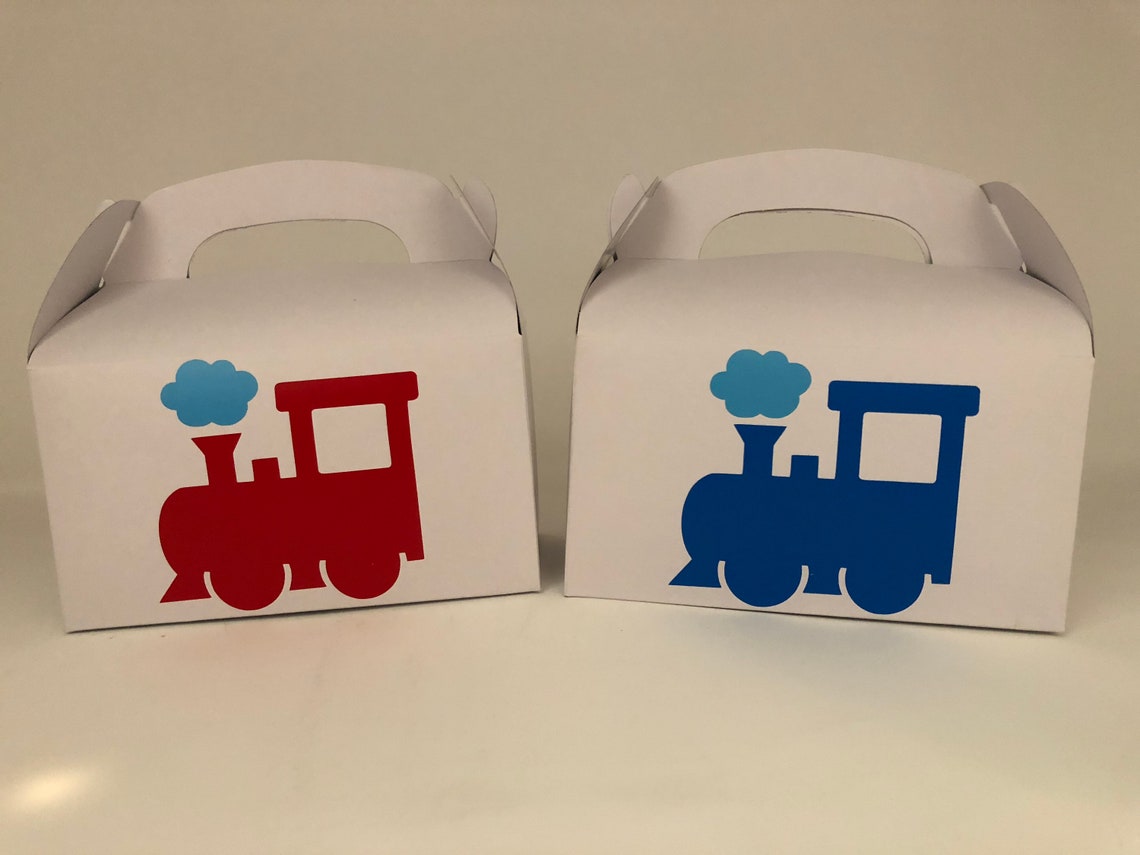Train Party Favor Boxes Train Party Favors Train Birthday | Etsy