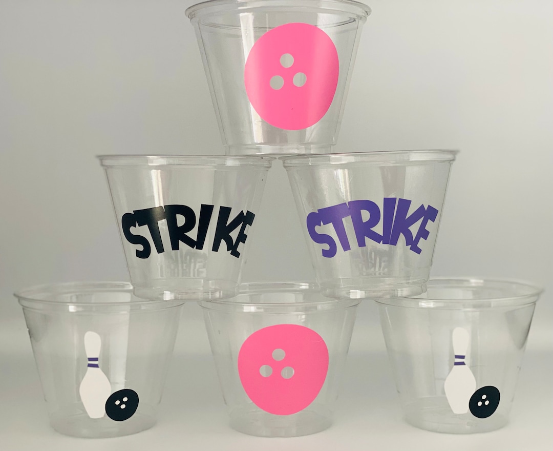 Girls Bowling Party Cups,bowling Birthday Party, Bowling League Party ...