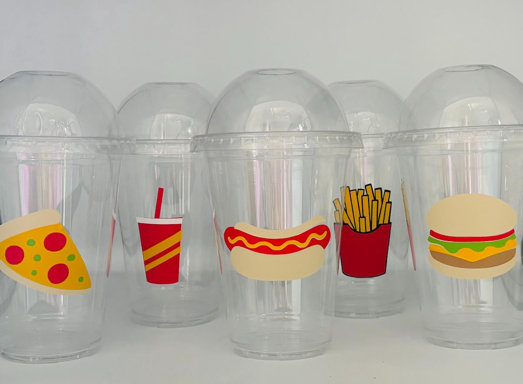 Fast Food Party Cups, Junk Food Birthday Party Cups, Burger Party, Hot ...
