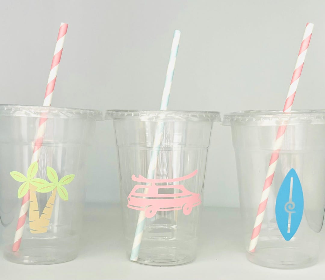 Surfing Party Cups, Surfer Party Cups, Surf Party, Beach Party Cups ...