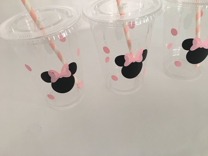 Minnie Mouse Party Cups light Pink Minnie Mouse Baby - Etsy