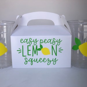 Lemon Party Favor Box, Lemon Birthday Party Favor, Lemon Party Supplies ...