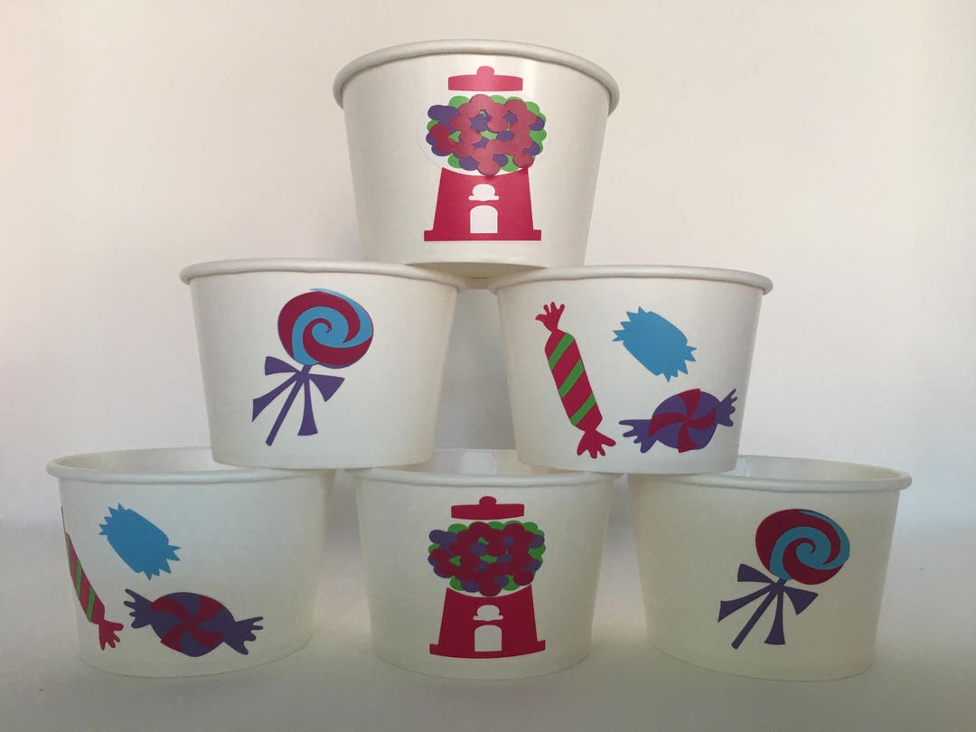 Candy Party Snack Cups Candy Birthday Party Snack Cups Sweet - Etsy