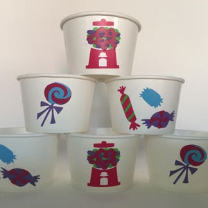 Candy Party Snack Cups Candy Birthday Party Snack Cups Sweet - Etsy