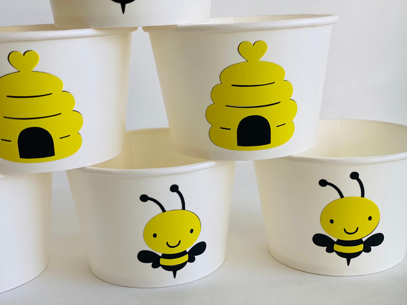 Bee Party Snack Cups Bee Birthday Snack Cups Bumbleebee | Etsy