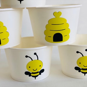 Bee Party Snack Cups, Bee Birthday Snack Cups, Bumbleebee Party, Bee ...