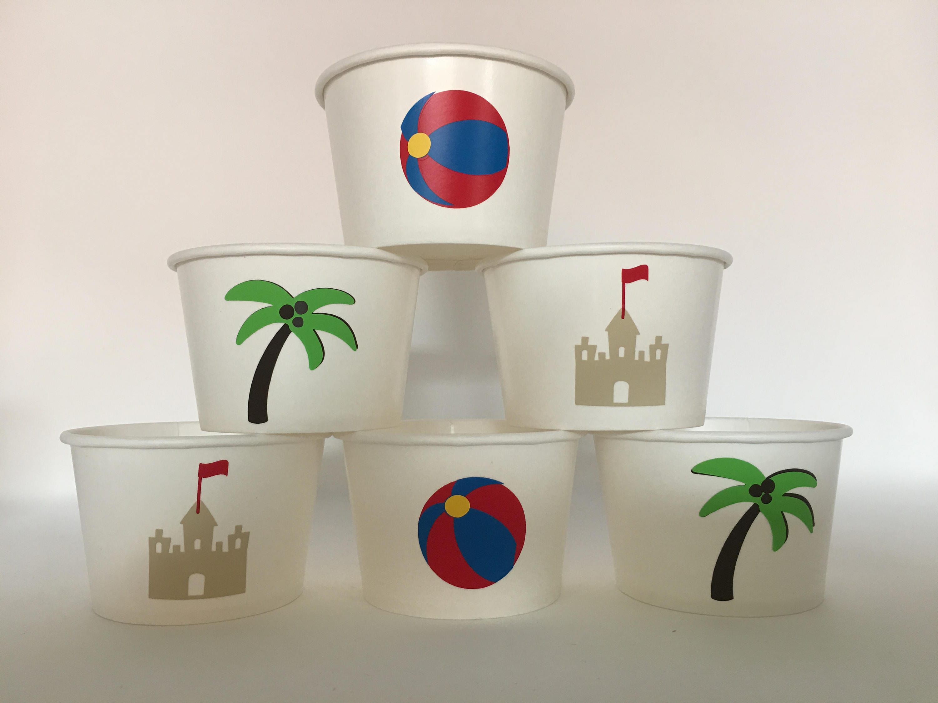 Beach Party Snack Cups Beach Birthday Party Snack Cups Ocean | Etsy