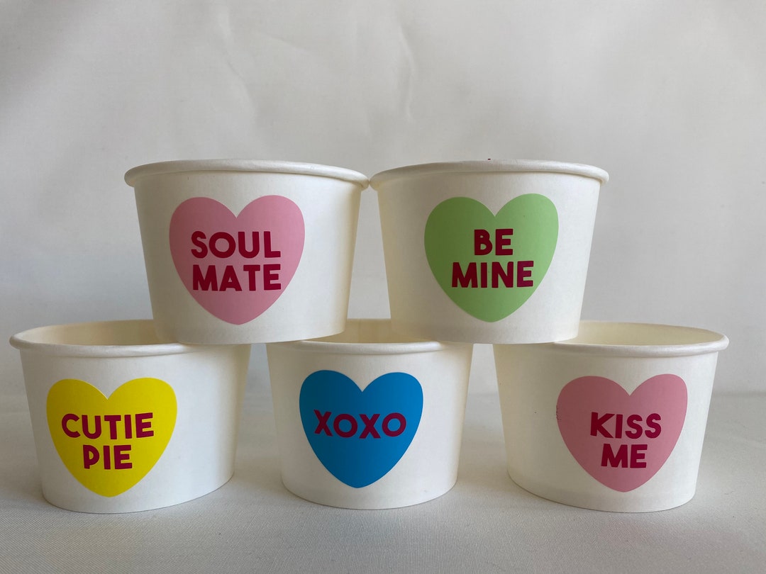 Valentine Party Snack Cups, Valentine Birthday Party Snack Cups ...