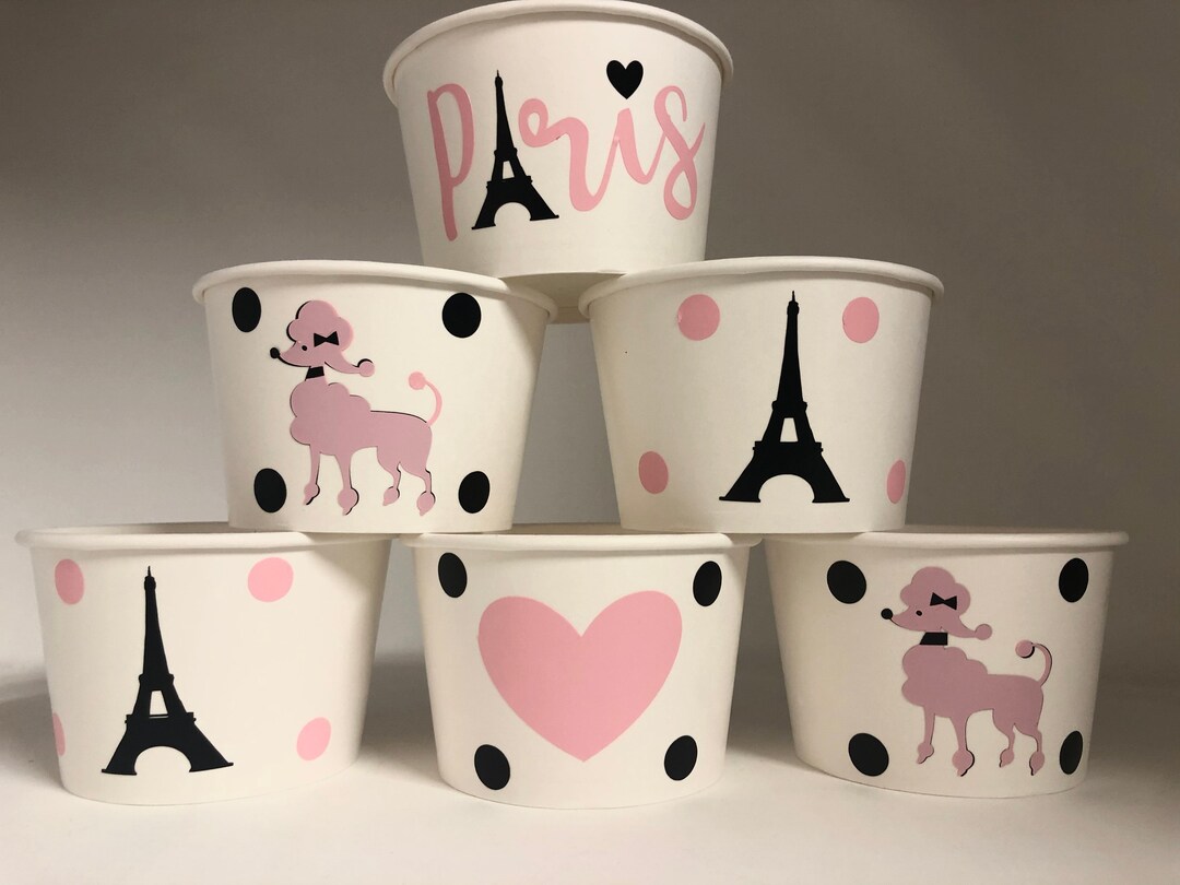 Paris Party Snack Cups, Paris Birthday Party Snack Cups, Paris Baby ...