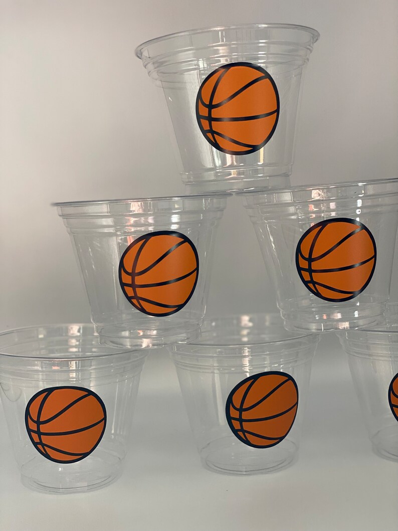 Basketball Party Cups Basketball Birthday Party Basketball - Etsy