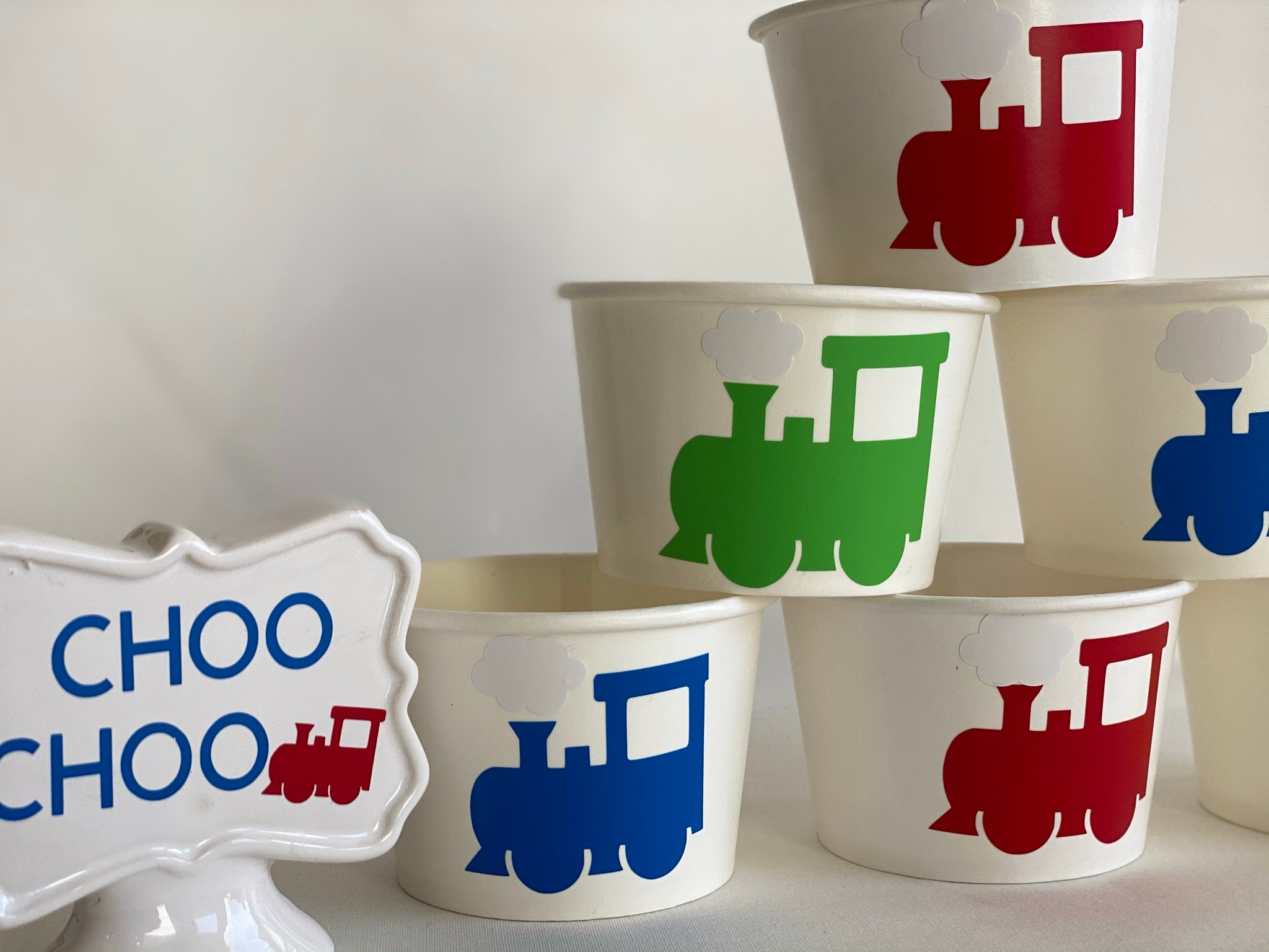 Train Party Snack Cups Train Birthday Party Snack Cups Train | Etsy