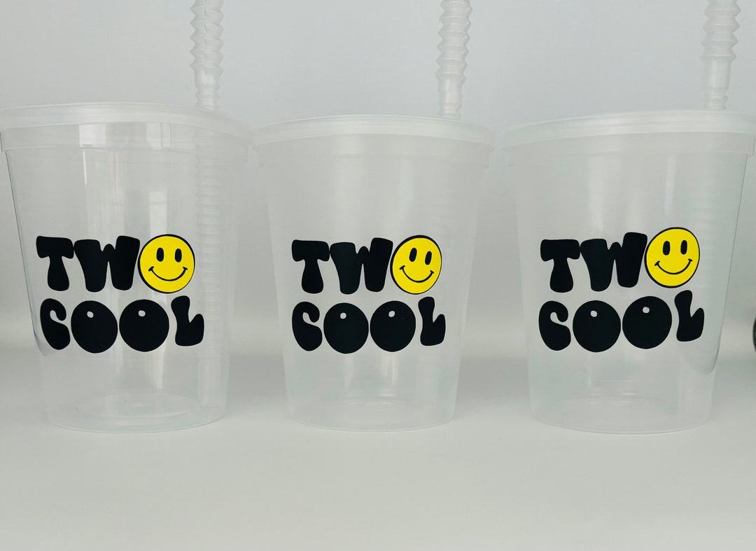 Two Cool Party Cups, Two Cool Birthday Party, 2nd, Second Birthday ...