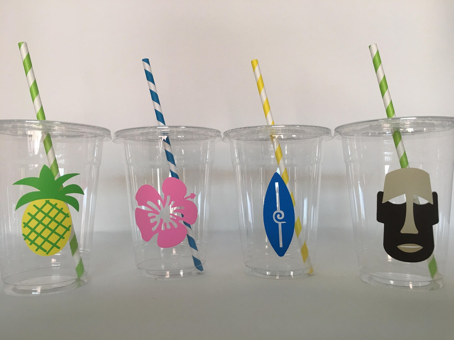 Luau Party Cups, Luau Birthday Cups, Tiki Party Cups, Tiki Birthday ...