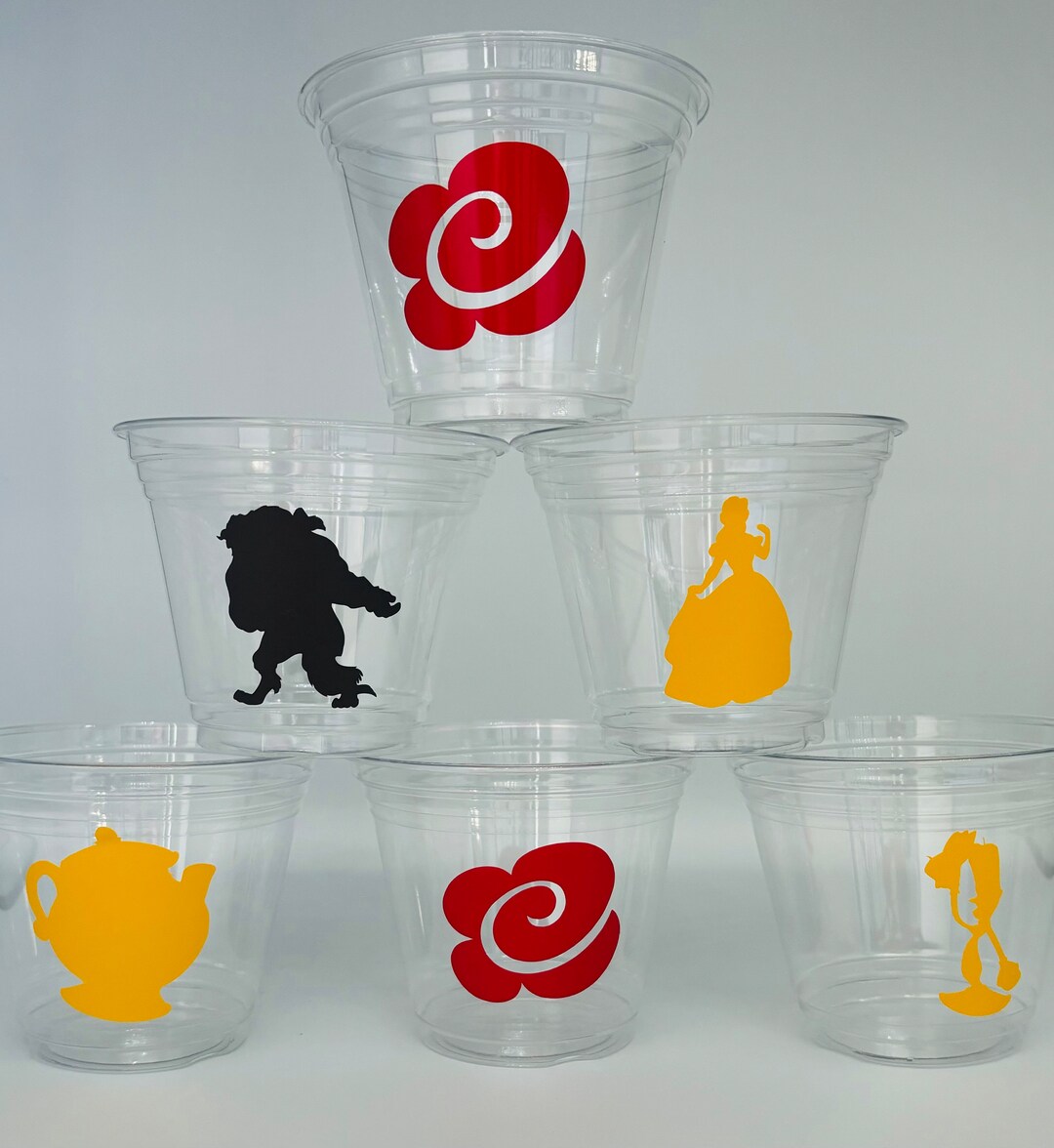 Beauty and the Beast Party Cups, Belle Party, Beast Party, Baby Shower ...