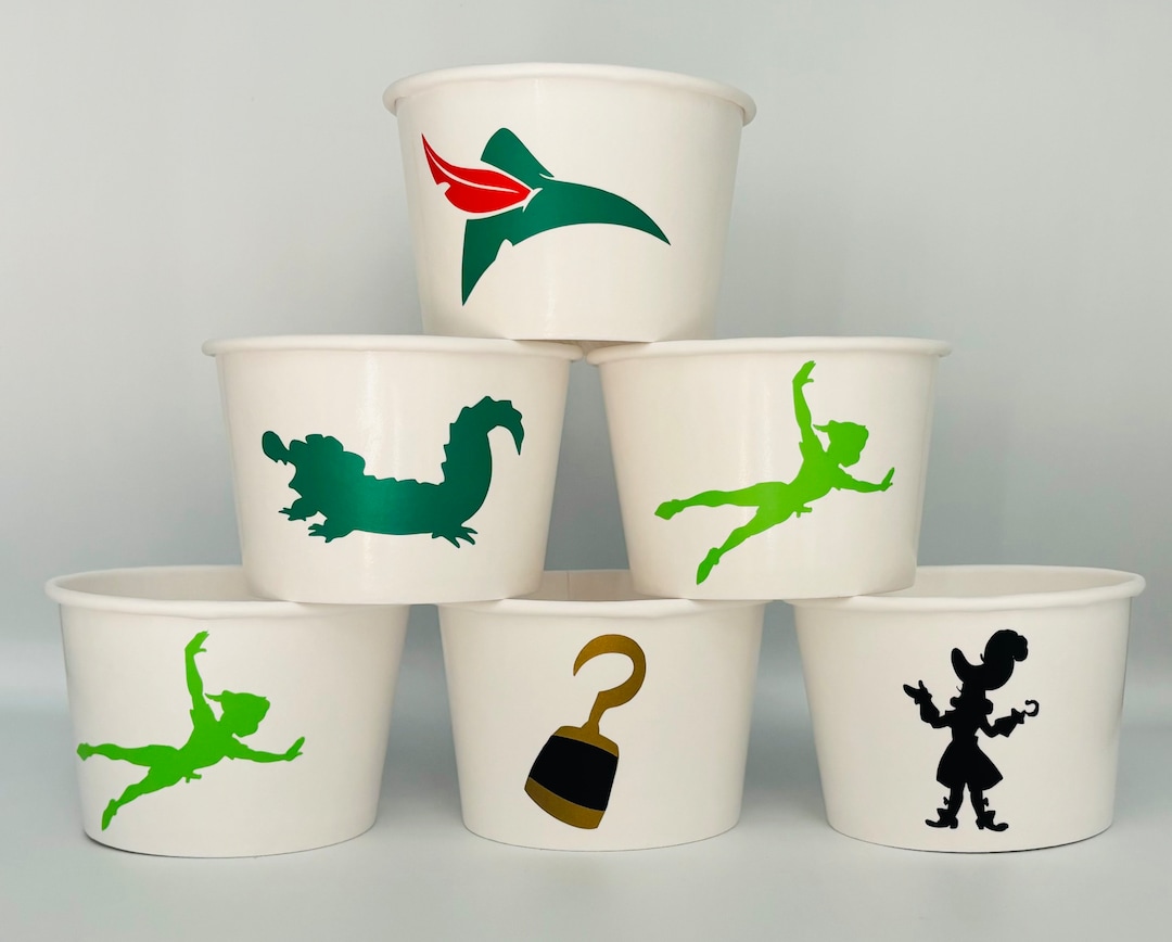 Peter Pan Party Snack Cups, Peter Pan Birthday Party Snack Cups, Peter ...