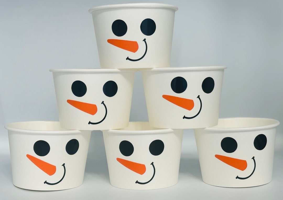 Snowman Party Snack Cups, Snowman Birthday Party, Winter Party Snack ...