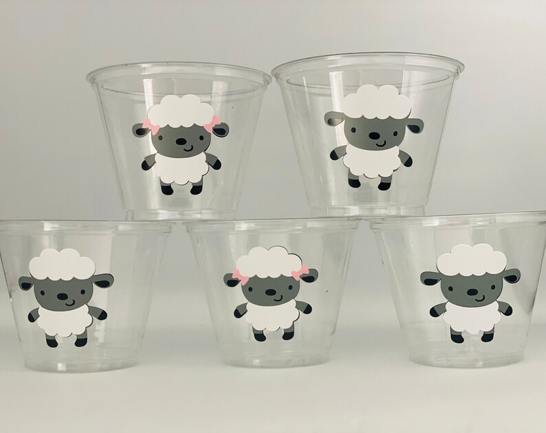 Sheep Party Snack Cups, Sheep Birthday Party, Sheep Baby Shower, Sheep ...